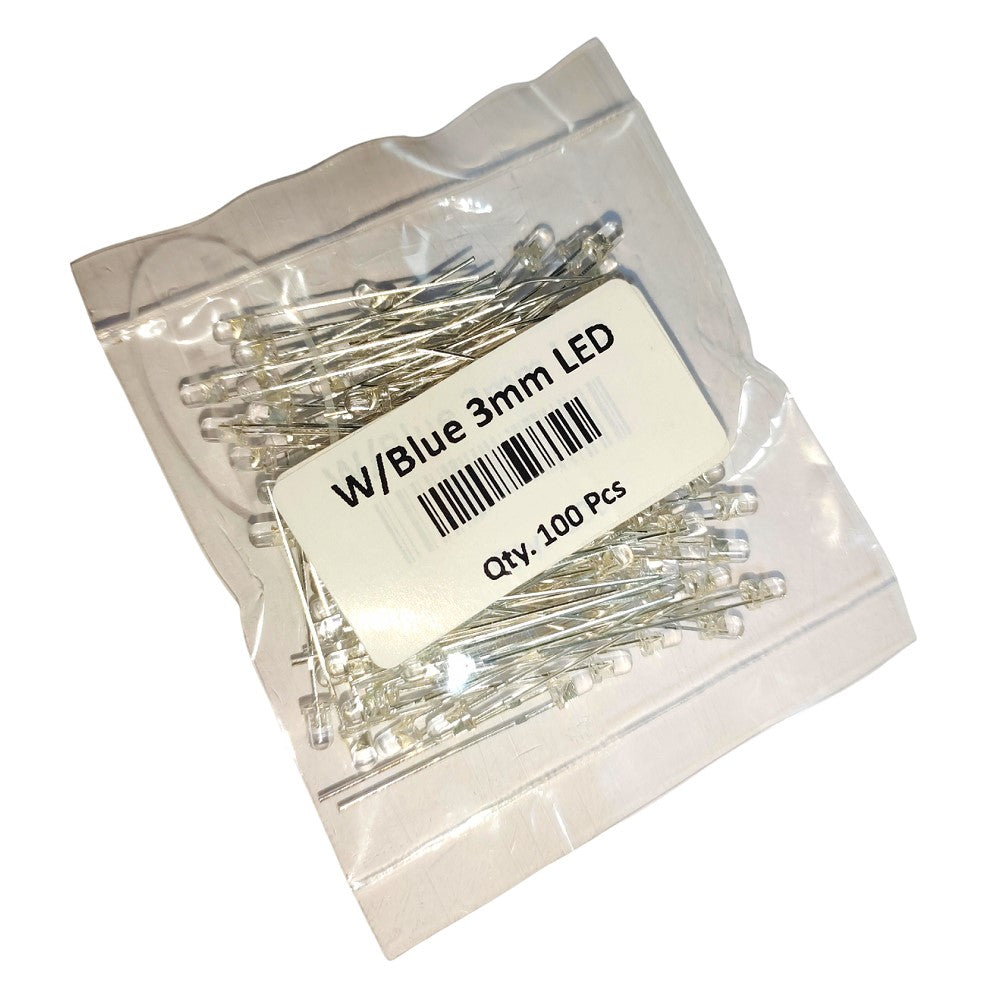 3mm White/Blue Led