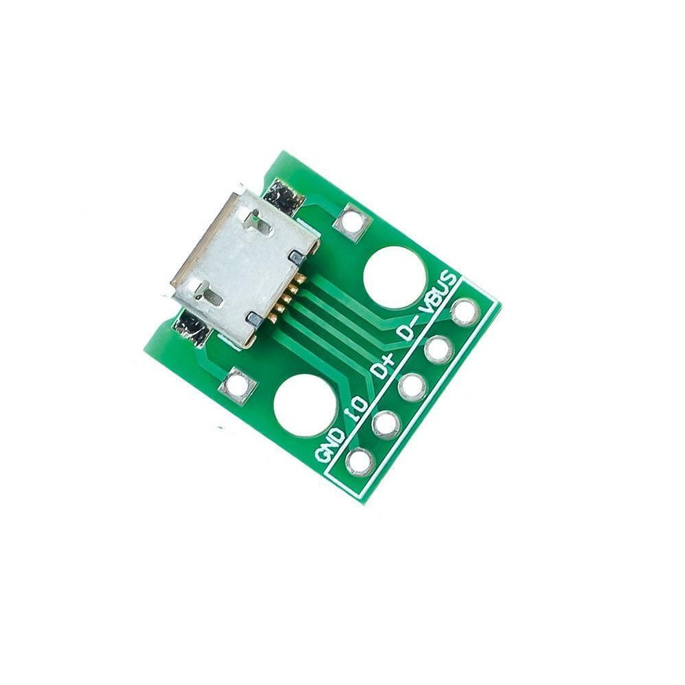 MICRO USB to DIP Adapter 2.54mm 5pin Female Connector B Type PCB Conve