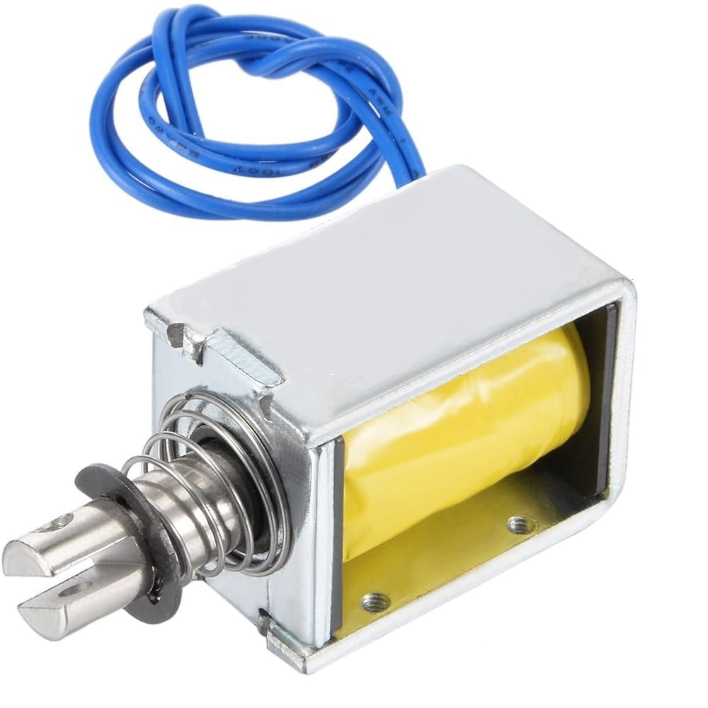 12V 1A 12W Push Pull Type Open Frame Solenoid Electromagnet